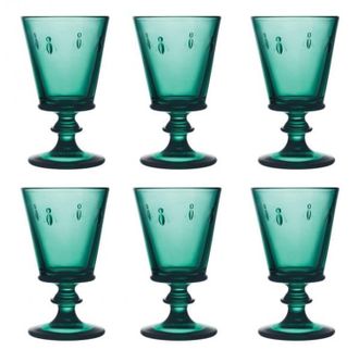 La Roch&egrave;re Weinglas Abeille Smaragdgr&uuml;n 6-er Set