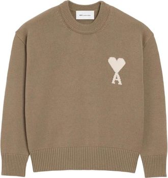Ami Pull Ami De Coeur - unisex - Pulls - Beige - Taille: XL