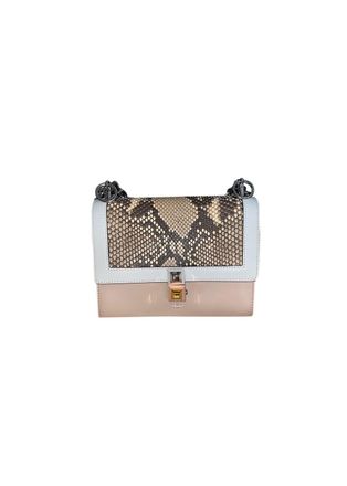 Fendi Pink leather & python Kan I bag
