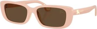 Burberry Lunettes de soleil rectangulaires - Femme - Accessoires - Rose - Taille: 50 MM