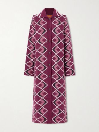 La DoubleJ Mantel In Jacquard-strick - Pink