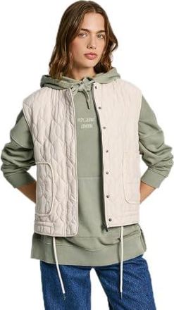 Pepe Jeans London Ali Vestes, Blanc (Mousse White), M Femme
