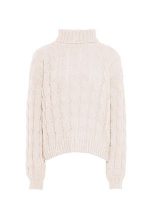 Mymo Pullover Damen Wollweiß