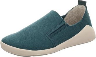 Think Femme Feutre de Laine Durable Duene Home Pantoufles, Bleu pétrole 8000 Combi, 36 EU