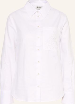 Luis Trenker Hemdbluse Lubarabella Mit Lochspitze weiss