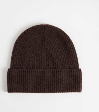 & Other Stories Bonnet en cachemire - Marron fonc&eacute;