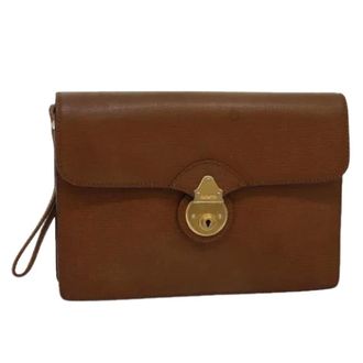 Burberry Sac Clutch Pre-owned - Femme - Pre-owned - Brun - Taille: ONE Size