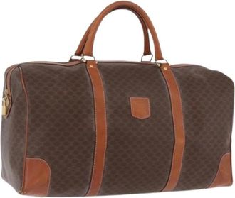 Celine Pre-owned Vintage Canvas Boston Bag - Femme - Pre-owned - Brun - Taille: ONE Size