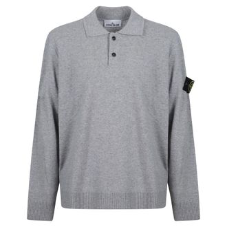 Stone Island Maille &agrave; col rond - Homme - Pulls - Gris - Taille: XL