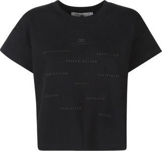 Elisabetta Franchi Femme, Tops, Noir, Taille: 38 FR Maglia