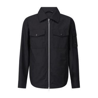 Moose Knuckles Homme, Vestes, Noir, Taille: XL Veste de Transition Sportive avec D&eacute;tail Logo