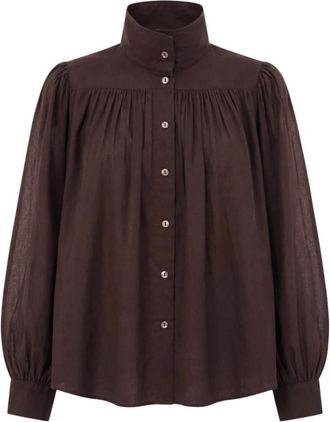 Antik Batik Angeli Blouse - Femme - Blouses et Chemises - Brun - Taille: 38 FR