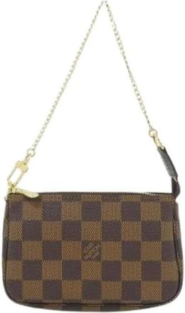 Louis Vuitton Pre-owned Mini Pochette Accessoires Damier Accessory Pouch - Femme - Pre-owned - Brun - Taille: ONE Size