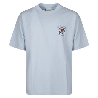 Dr&ocirc;le de Monsieur Homme, Tops, Bleu, Taille: M Rose Slogan T-Shirt