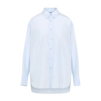 Carven Hemd aus Seidenpopeline - - Blouses & Shirts - Damen - Blau - S