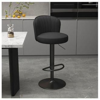 Generic Verstellbare Drehhocker, 2Er-Set, Moderne Barhocker mit Hoher R&uuml;ckenlehne Aus Leder, 60-80 cm Hoch, Ideal f&uuml;r K&uuml;cheninsel, Bar Oder Esszimmer