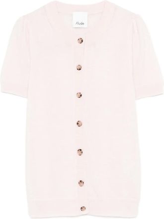 Allude button short-sleeve cardigan - Rosa