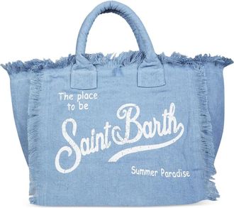 MC2 Saint Barth Femme, Sacs, Bleu, Taille: ONE Size Vanity Linen Tote Bag