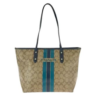 Coach Pre-owned Signature PVC Leder Schulter Tote Bag - - Pre-owned - Damen - Beige - ONE SIZE