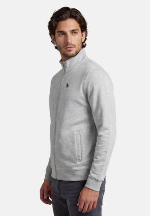 U.S.Polo Association Sweatjacke Stehkragenpullover USKiian - Herren Full-Zip Pullover Aus 100 % Baumwolle - weich und formstabil