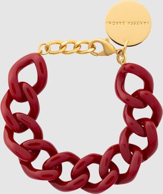 Vanessa Baroni Bracelet Mini Flat Chain Bordeaux