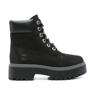 Timberland Schwarze Wildleder Schn&uuml;rstiefeletten - - Shoes - Damen - Schwarzk - 38 1/2 EU