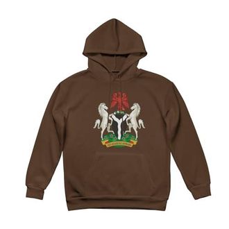 Generic Sweat &Agrave; Capuche Patriotique Nigeria Embl&egrave;me National Amusant Embl&egrave;me National Imprim&eacute; Graphique Sweat &Agrave; Capuche avec Poches Doublure Polaire Unisexe S