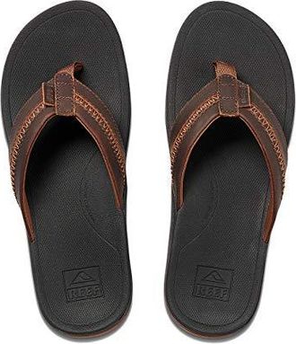 Reef Reef Homme LTHR Ortho-Bounce Coast Tongues, Black/Brown, 39 EU