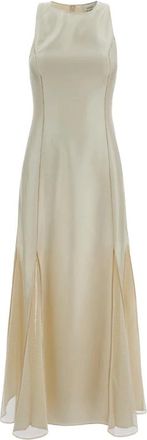 Loulou Studio Femme, Robes, Blanc, Taille: 42 FR Iraka Silk Twill Dress