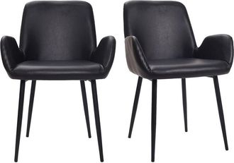 Miliboo Chaises vintage noires (lot de 2) TIKA