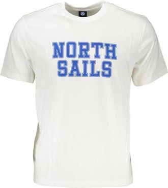 North Sails Wei&szlig; Baumwolle Druck Logo T-Shirt - - Tops - Herren - Wei&szlig; - 2XL