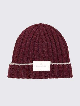 Brunello Cucinelli Gerippte Beanie von aus reinem Kaschmir mit Umschlag