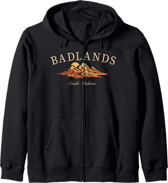 Trendy Apparel Badlands South Dakota Sunset Mountain Ridge Kapuzenjacke