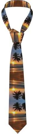 Generic Cravate Plage Au Coucher Du Soleil Tendance Necktie R&eacute;glable Cravate Pour Hommes Pour Mariage Affaires Accessoires