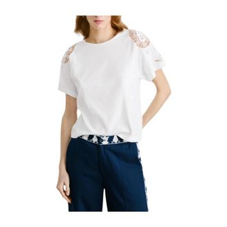 Pepe Jeans London Veronica T-Shirt- frischer und eleganter Stil - - Tops - Damen - Wei&szlig; - XS