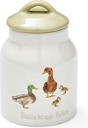 Cooksmart Zuckerdose mit Deckel in britischem Design | Keramik-Zuckerdose mit modernen Designs | Zuckerdosen mit Deckel, perfekt f&uuml;r jede K&uuml;che - Buttercup Farm