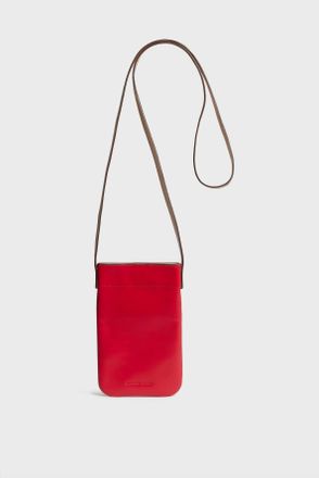 Gerard Darel Porte t&eacute;l&eacute;phone en cuir lisse - LADYPHONE - Rouge/Rubis/Cr&egrave;me