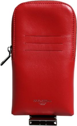 Dolce & Gabbana Lederbeuteltasche Rei&szlig;verschluss Geldb&ouml;rse Roter Kartenhalter