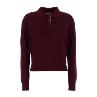 Burberry Mandy Langarm-Poloshirt - - Tops - Damen - Lila - L