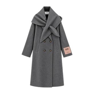 SOLOTRE Manteau Double-Boutonnage - Femme - Manteaux - Gris - Taille: 40 FR