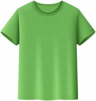 Generic T-shirts dentra&icirc;nement pour homme, haut de course &agrave; pied, t-shirt de sport, col rond, t-shirt de gym, manches courtes, vert, 3XL