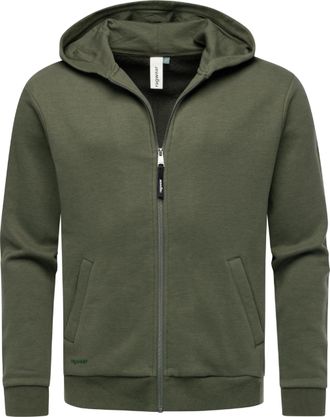 Ragwear Herren Sweatjacke Leichter Sommer Pullover Hoodie mit Kapuze Natten Dark Olive Gr. 3XL