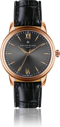 Philipp Blanc Uhren aus schwarzem Krokodilleder