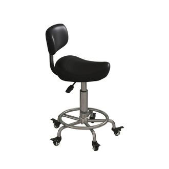 Generic Sattelhocker mit Rollen, EIN ergonomischer Sattelstuhl, h&ouml;henverstellbar, geeignet for Studios und Labore(Black)