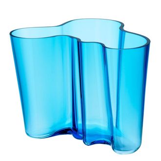 iittala Vase, Glas, T&uuml;rkis, 16x20,8cm