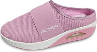 Generic Pantoufles d&eacute;t&eacute; confortables et antid&eacute;rapantes pour femme - Couleur unie - Maille fine - 2026, rose, 36.5 EU