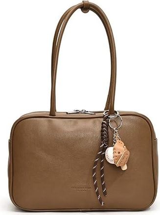 Generic Sac &agrave; Main Femme PU Leather Grand Mod&egrave;le avec Pendentif Sac de Travail et Shopping Style R&eacute;tro pour Femmes