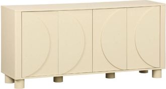 Sweeek Sideboard mit Holzdekor und 4 T&uuml;ren 155 cm