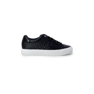 Calvin Klein Schwarzer Leder gepr&auml;gter Logo Sneaker - - Shoes - Damen - Schwarzk - 40 EU