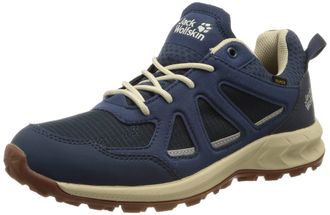 Jack Wolfskin Damen Woodland 2 Texapore Low W Sneaker, Dark Blue/Beige, 37.5 EU